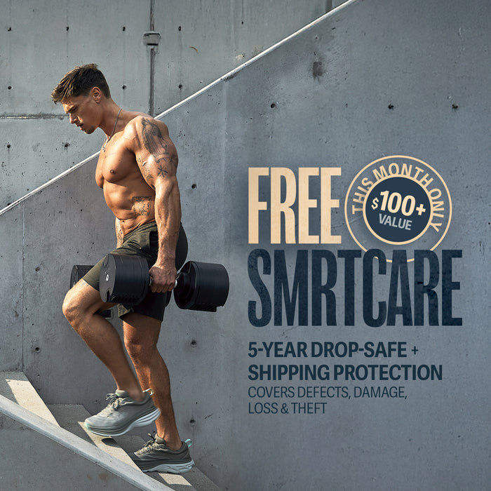 NÜOBELL Adjustable Dumbbells | 80lb Dumbbell Set | SMRTFT