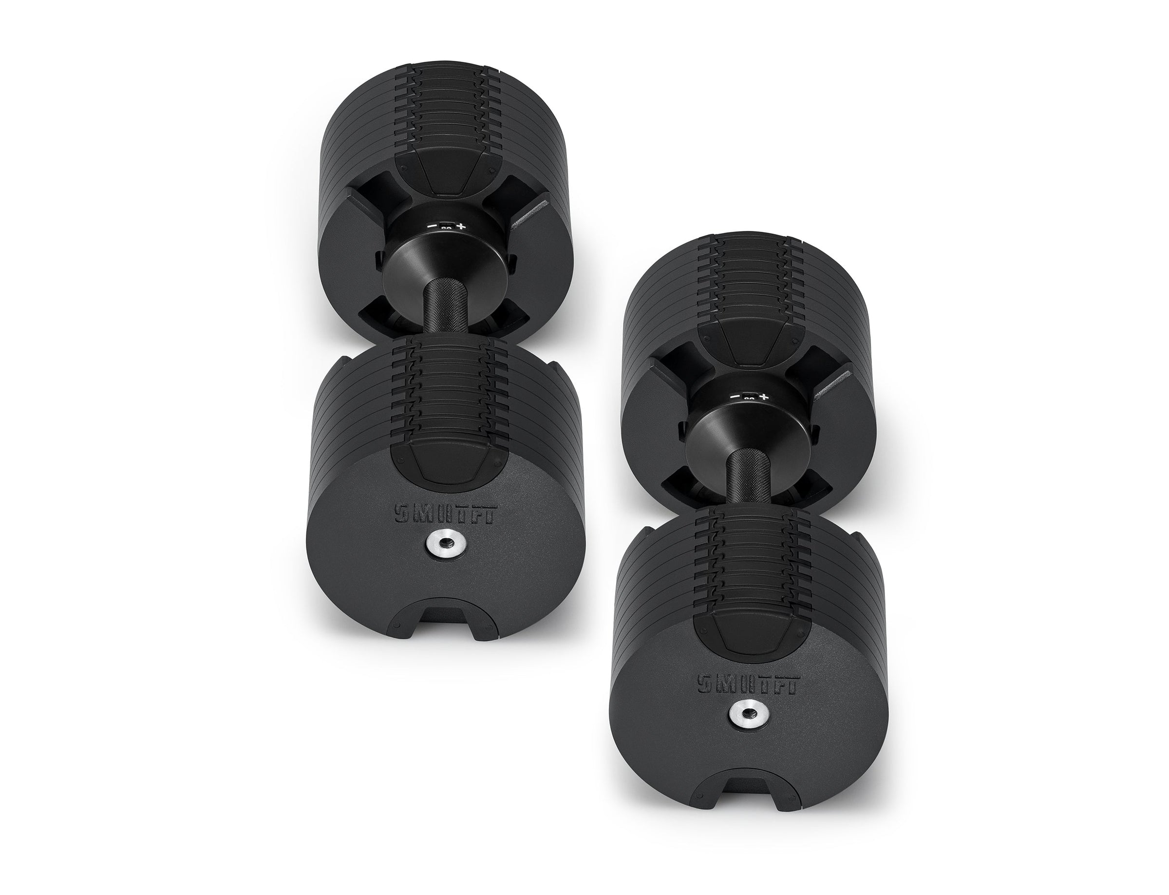 NÜOBELL Matte Black | 80 LB Adjustable Dumbbell Set | SMRTFT